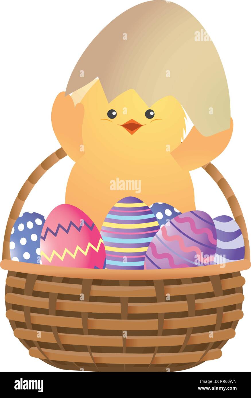 easter chicken cartoon Stock Vector Image & Art - Alamy