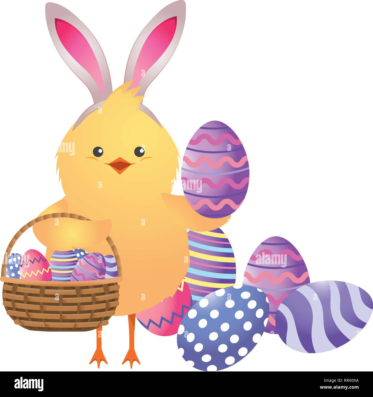 easter chicken cartoon Stock Vector Image & Art - Alamy