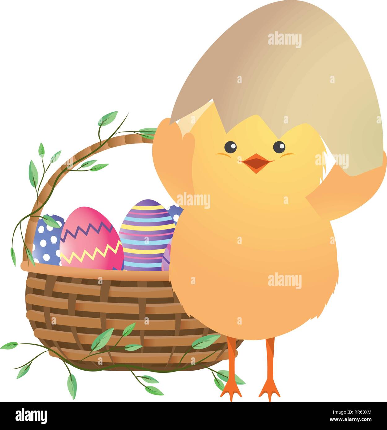 easter chicken cartoon Stock Vector Image & Art - Alamy