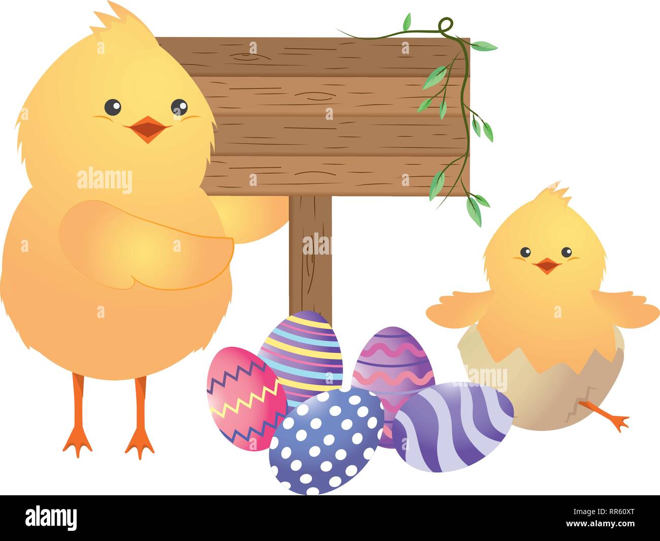 easter chickens cartoon Stock Vector Image & Art - Alamy