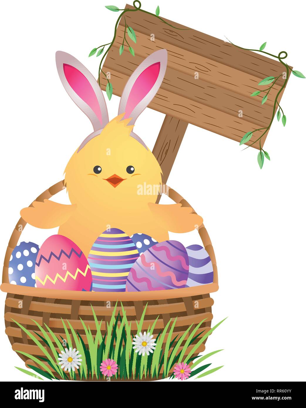 easter chicken cartoon Stock Vector Image & Art - Alamy