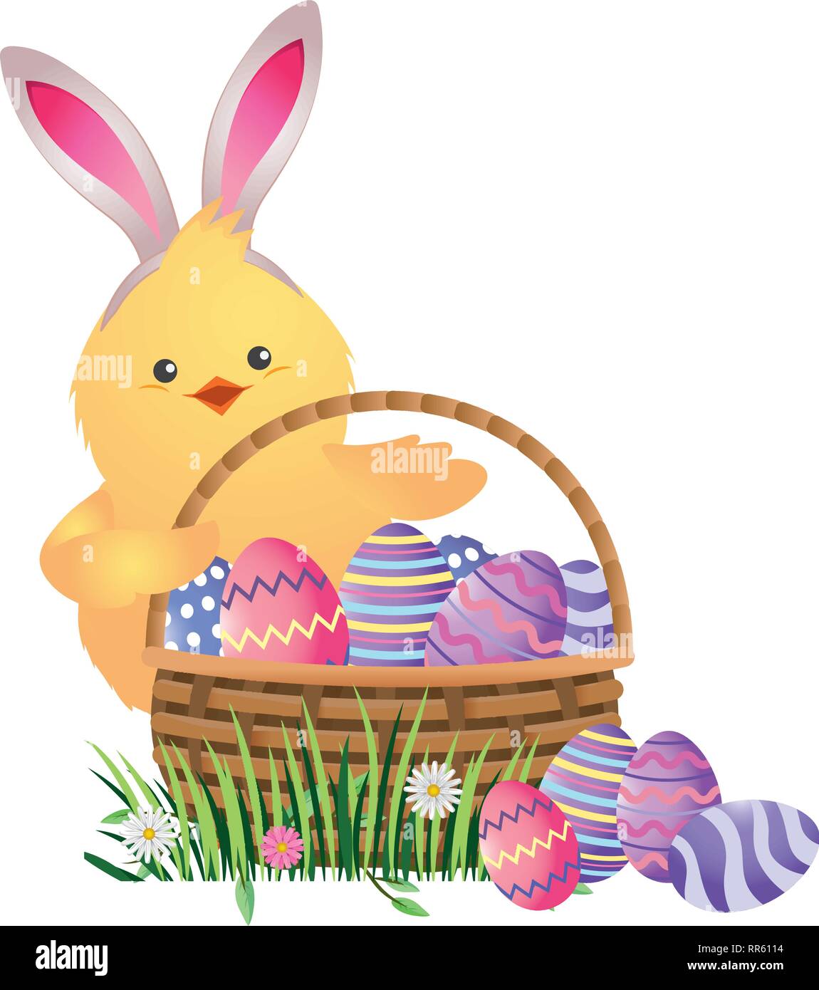 easter chicken cartoon Stock Vector Image & Art - Alamy