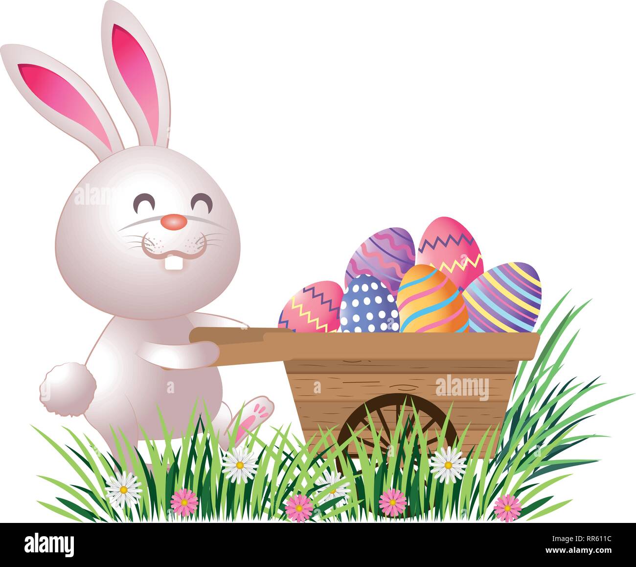 easter rabbit cartoon Stock Vector Image & Art - Alamy