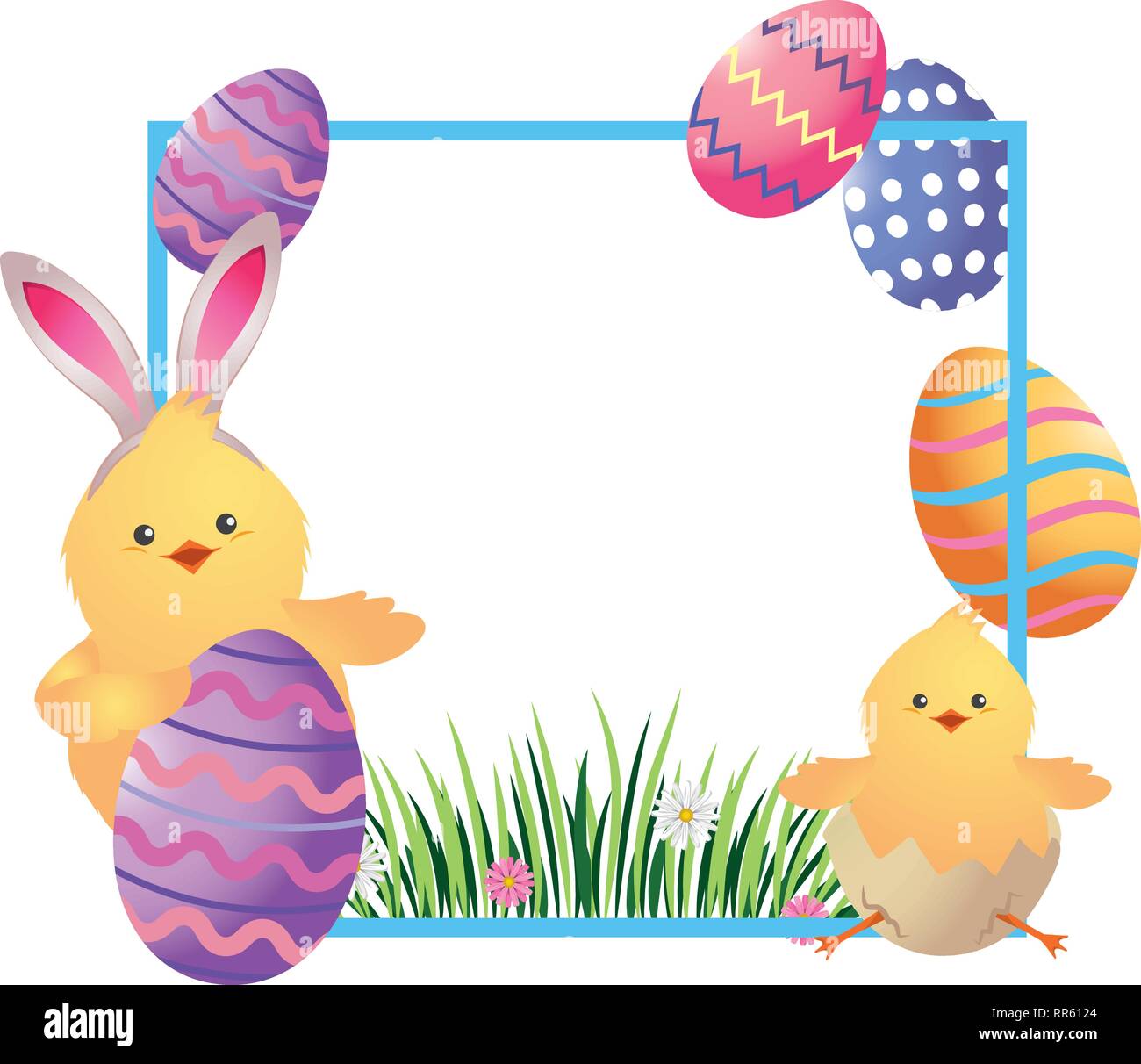 easter chickens cartoon Stock Vector Image & Art - Alamy