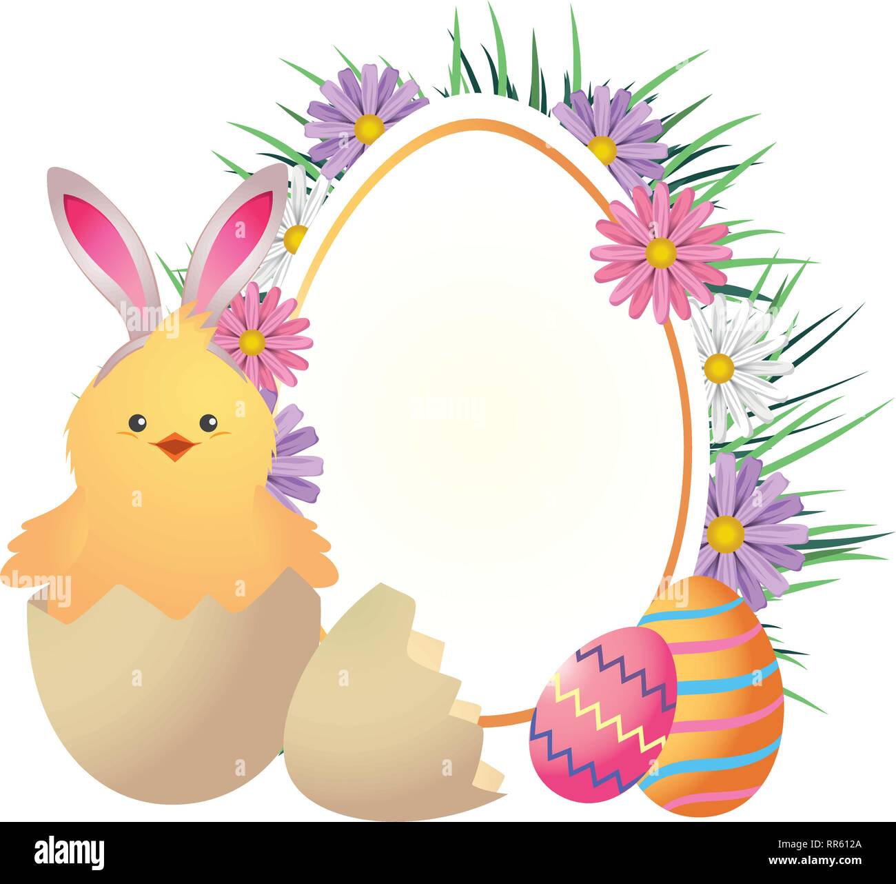 easter chicken cartoon Stock Vector Image & Art - Alamy