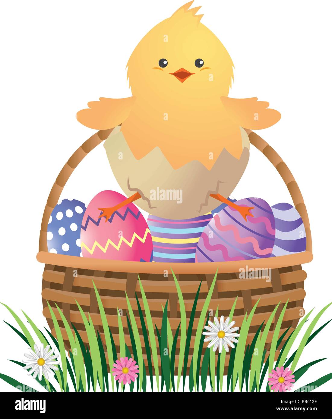 easter chicken cartoon Stock Vector Image & Art - Alamy