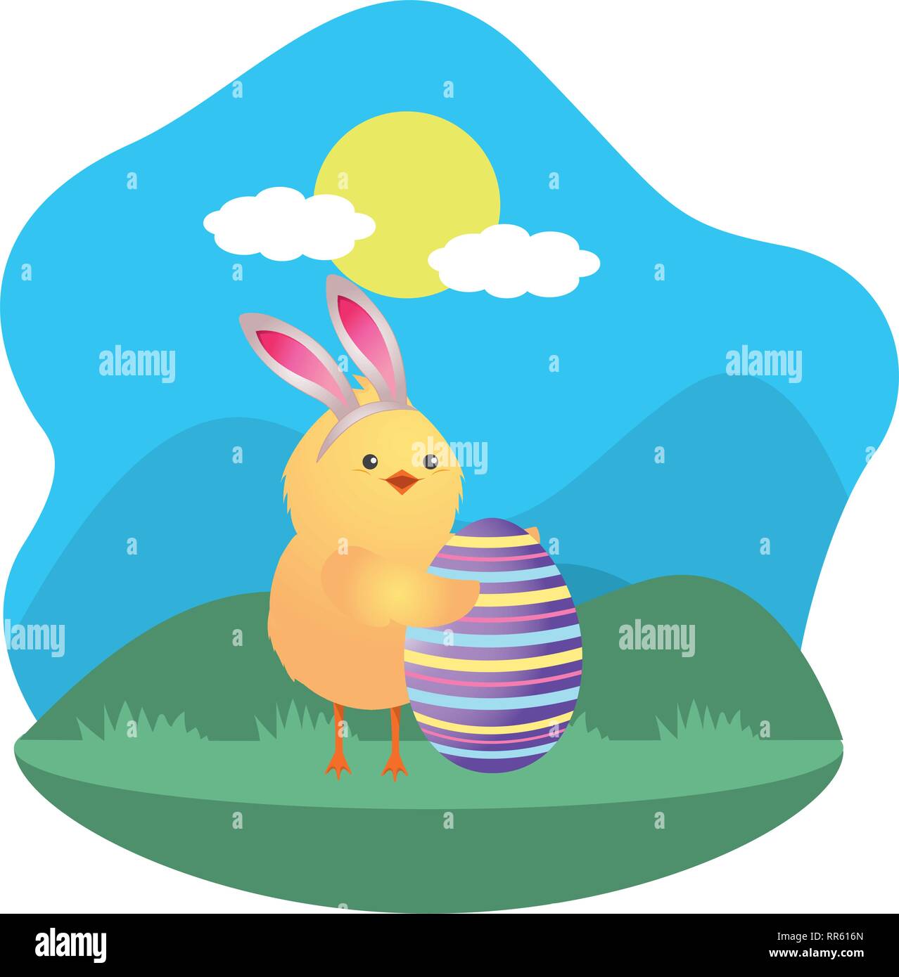 easter chicken cartoon Stock Vector Image & Art - Alamy