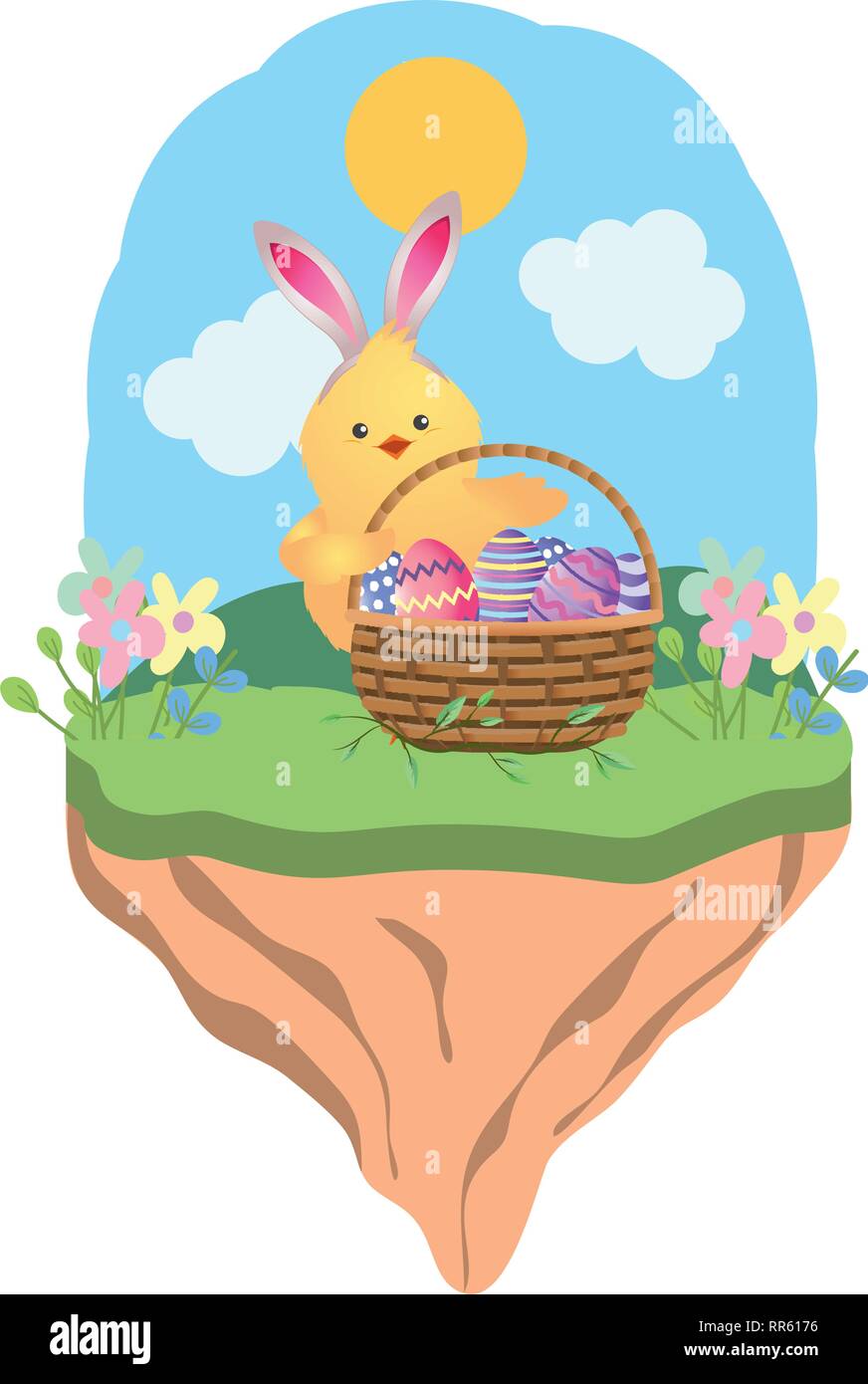 easter chicken cartoon Stock Vector Image & Art - Alamy