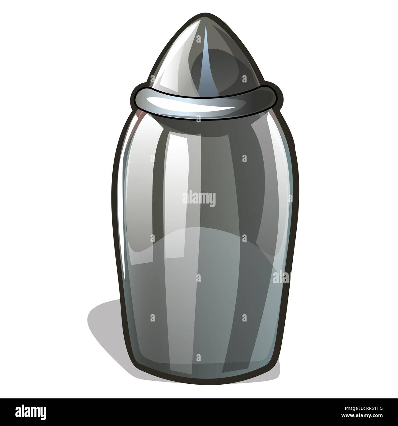 Glass or transparent clear plastic jar to store bulk products isolated ...