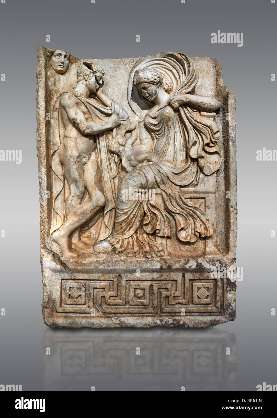 Roman Sebasteion relief sculpture of Anchises and Aphrodite Aphrodisias ...
