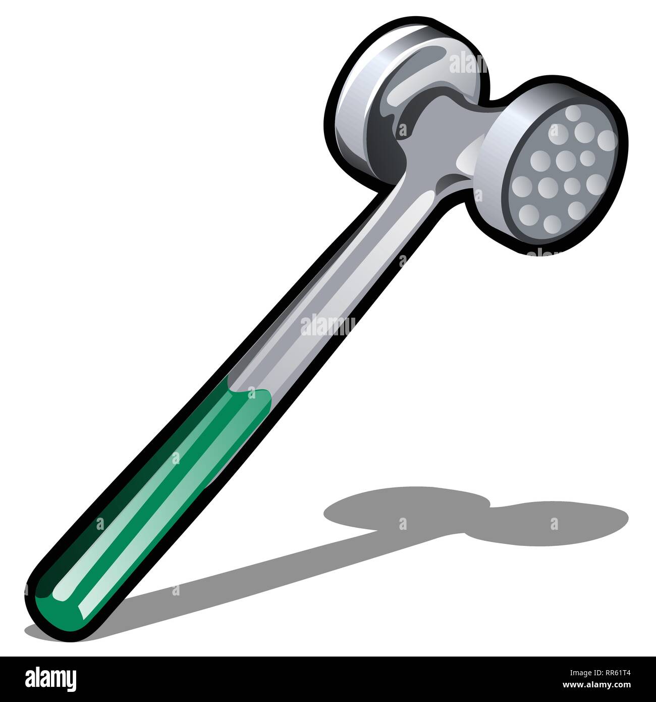 Meat tenderizer hammer isolated on white background. Vector cartoon ...