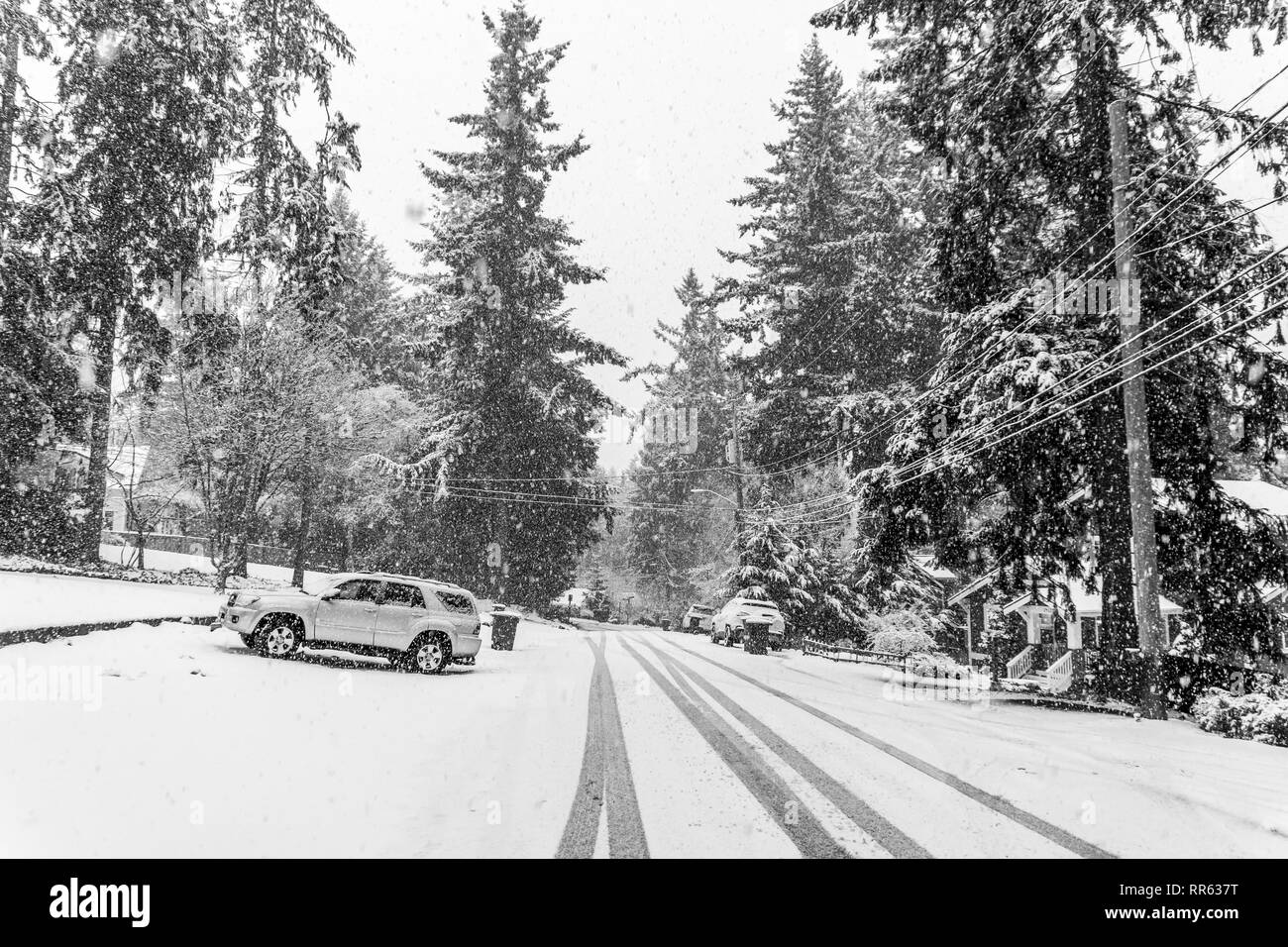 Winter weather washington Black and White Stock Photos & Images - Alamy