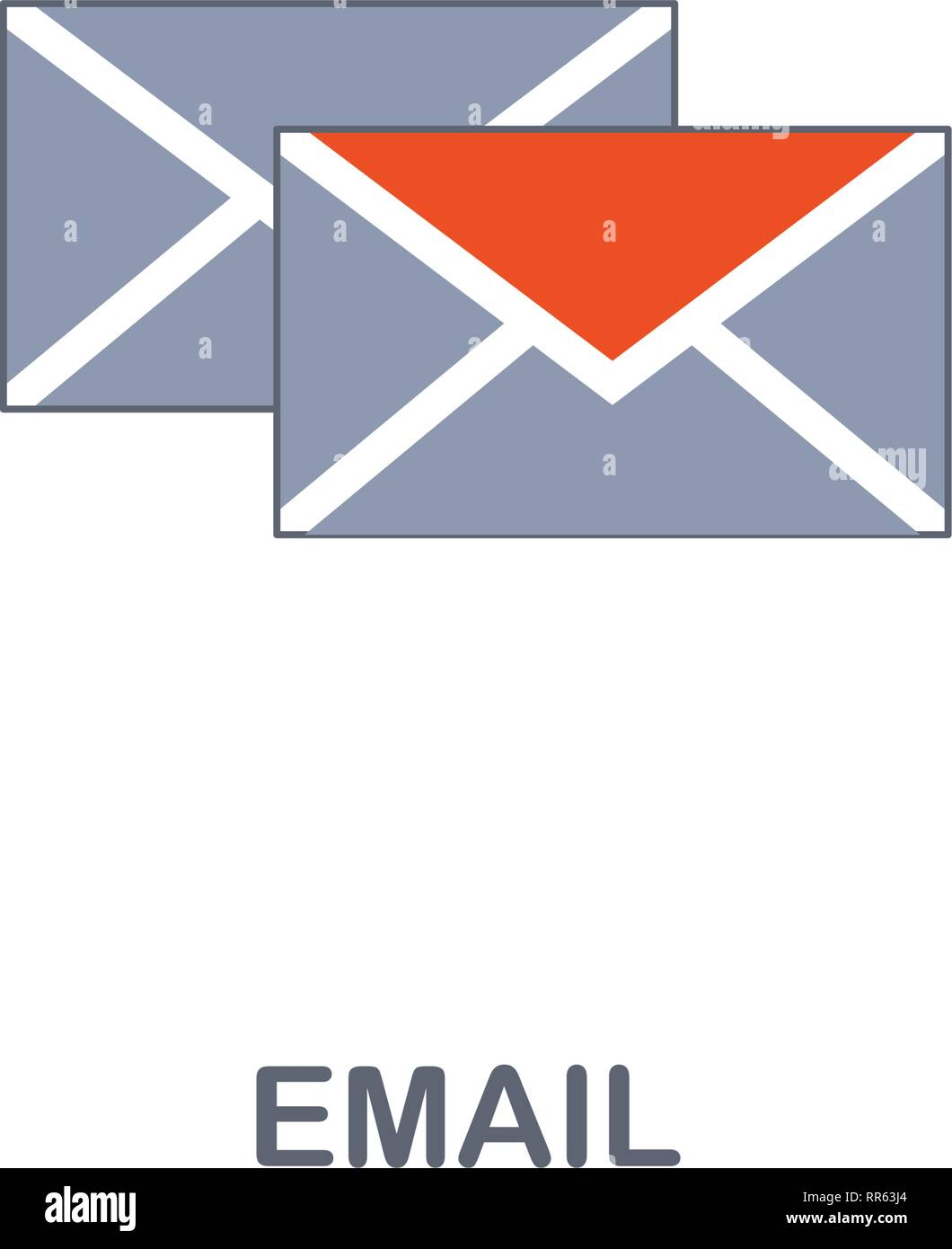 Email icon. Premium two colors style design from contact us icons ...