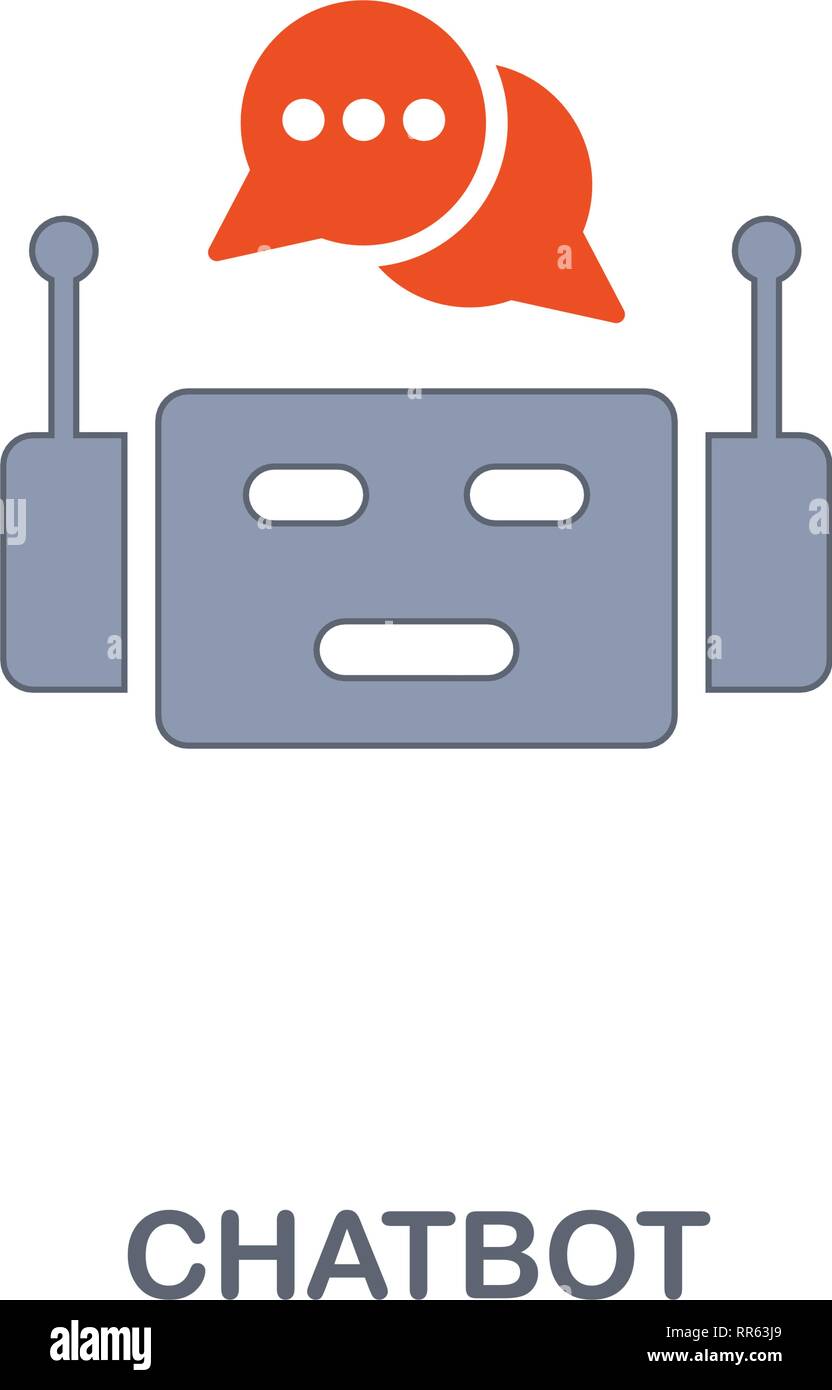 Chatbot icon. Premium two colors style design from contact us icons ...