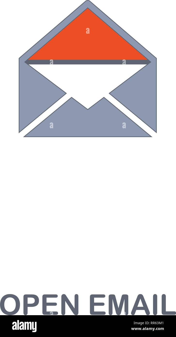 Open Email icon. Premium two colors style design from contact us icons ...