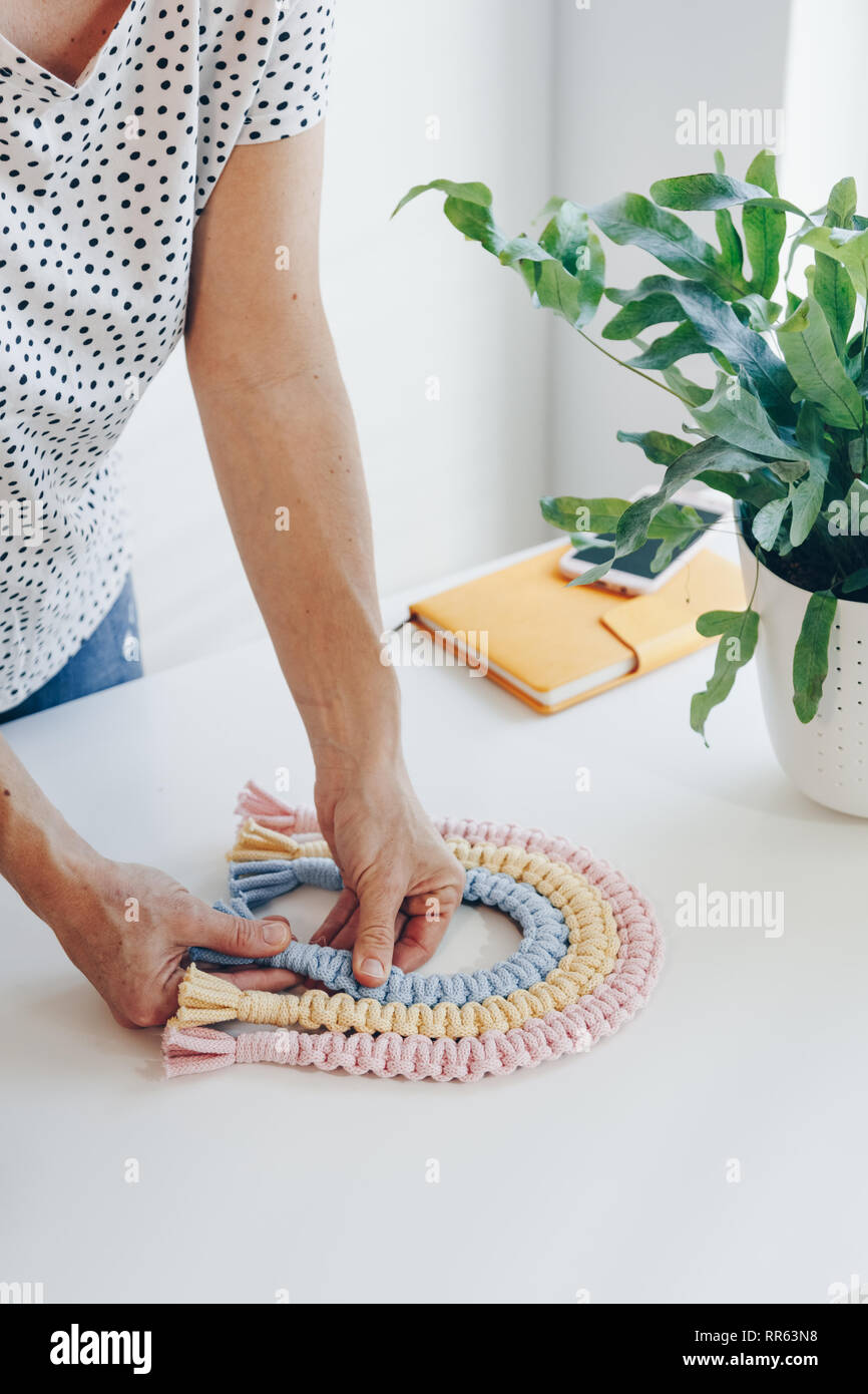 Macrame hands hi-res stock photography and images - Alamy