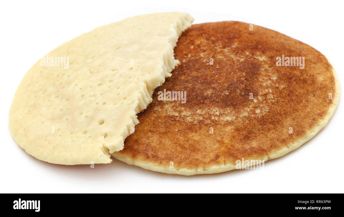Pancake locally named as Chitoi Pitha in Bangladesh over white ...