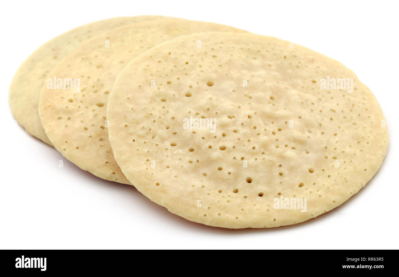 Pancake locally named as Chitoi Pitha in Bangladesh over white ...