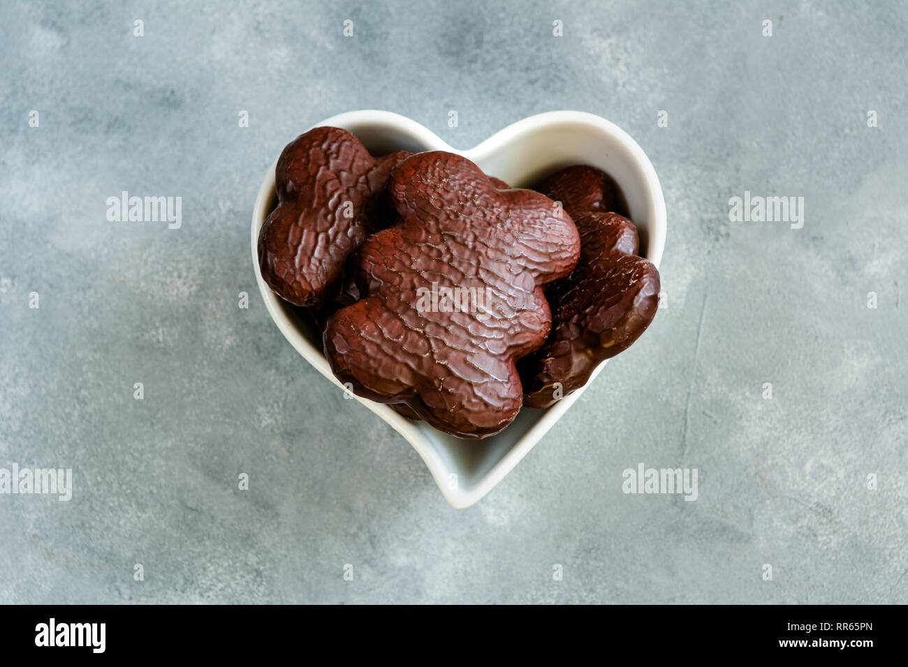 Torun gingerbread in chocolate, traditional Polish biscuits produced ...