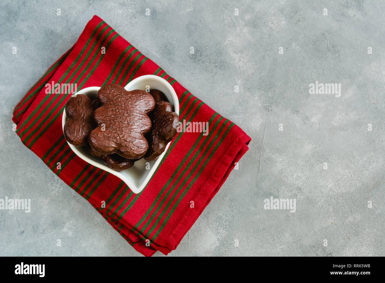 Torun gingerbread in chocolate, traditional Polish biscuits produced ...