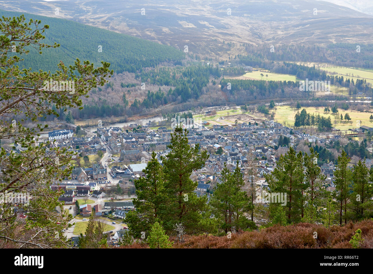 CRAIGENDARROCH WALK BALLATER ABERDEENSHIRE SCOTLAND THE VIEW OVER ...
