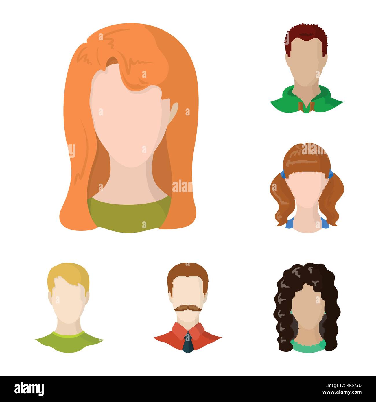 Vector illustration of avatar and dummy logo. Set of avatar and figure ...