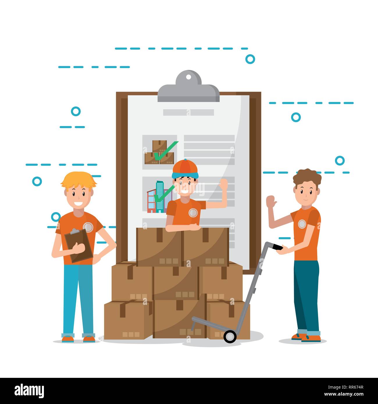 delivery service cartoon Stock Vector Image & Art - Alamy