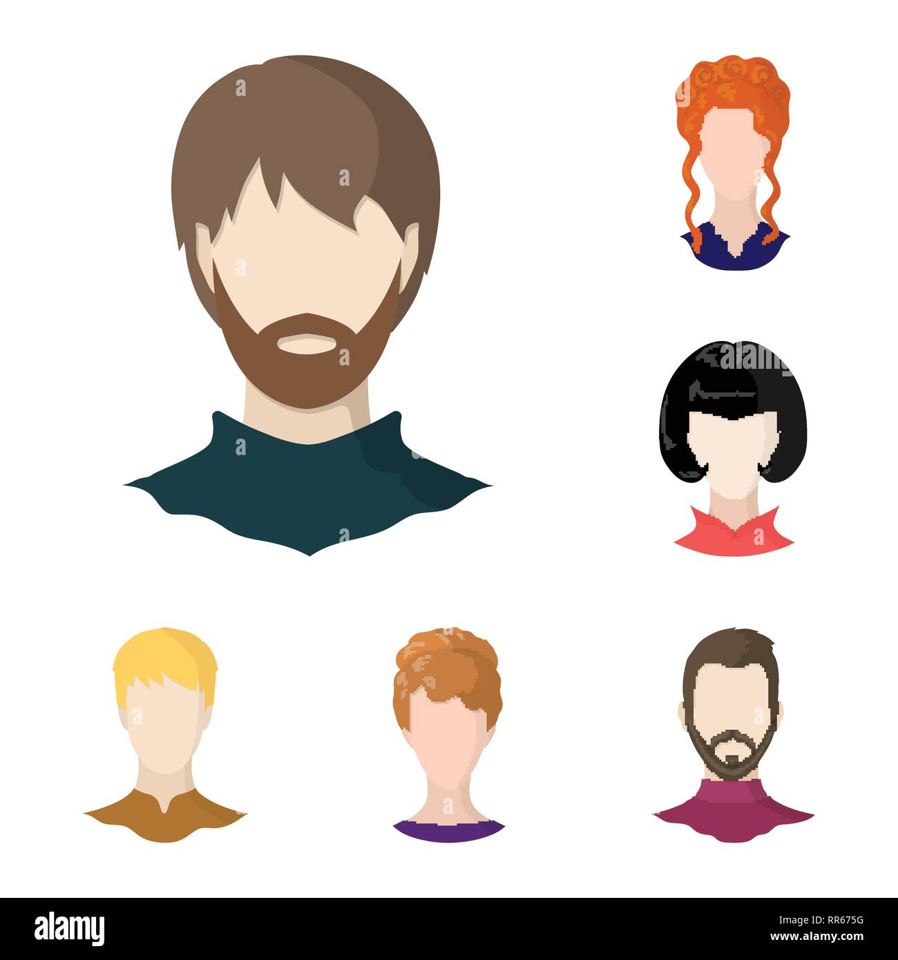 Vector illustration of avatar and dummy icon. Set of avatar and figure ...