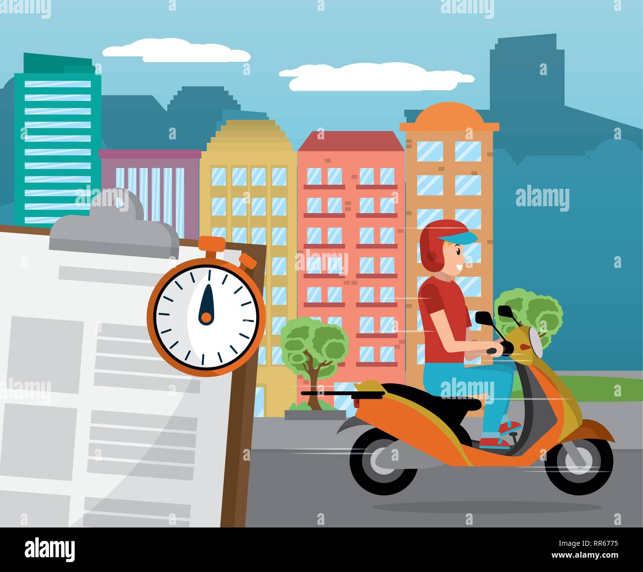 delivery service cartoon Stock Vector Image & Art - Alamy