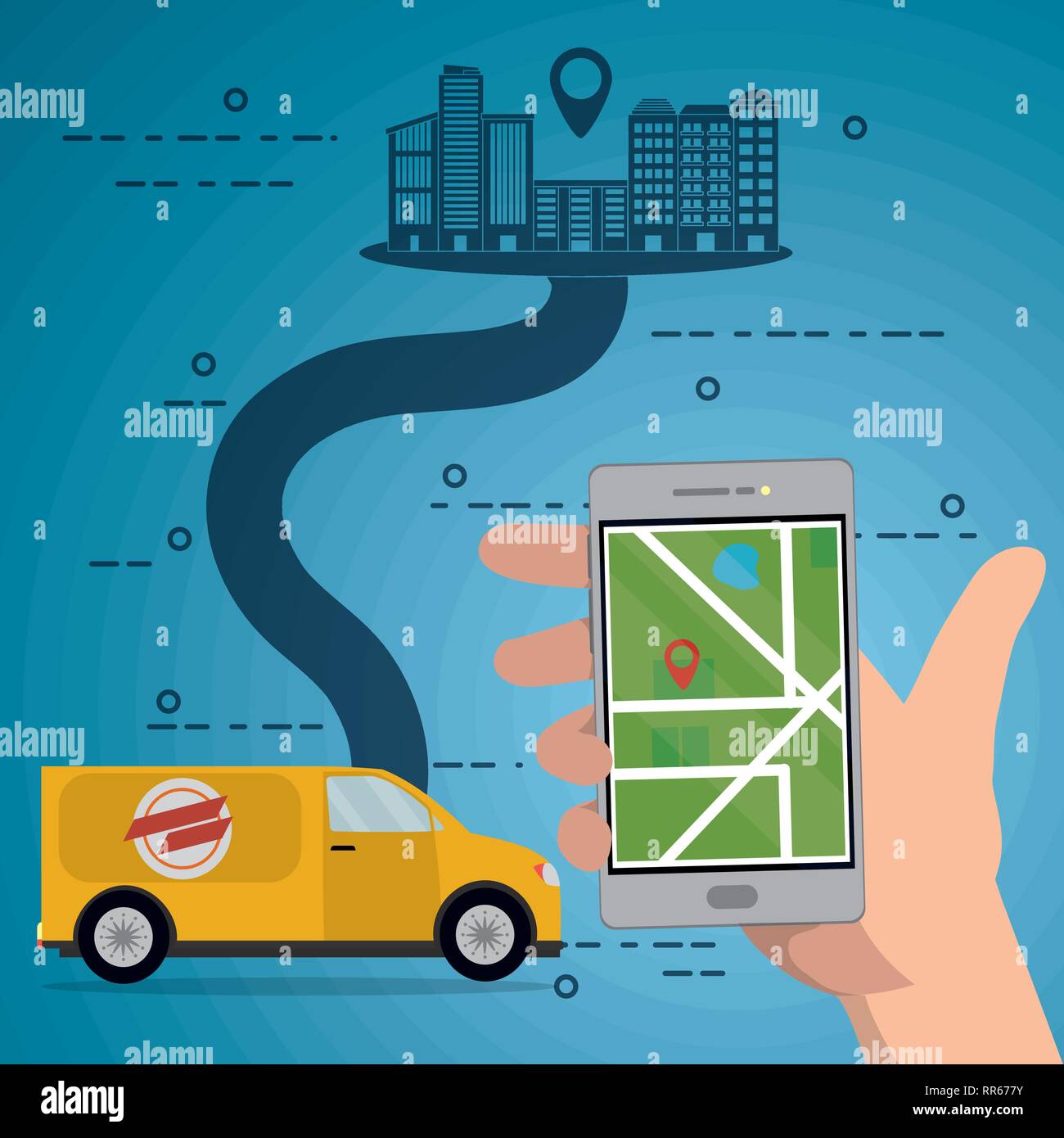 delivery service cartoon Stock Vector Image & Art - Alamy