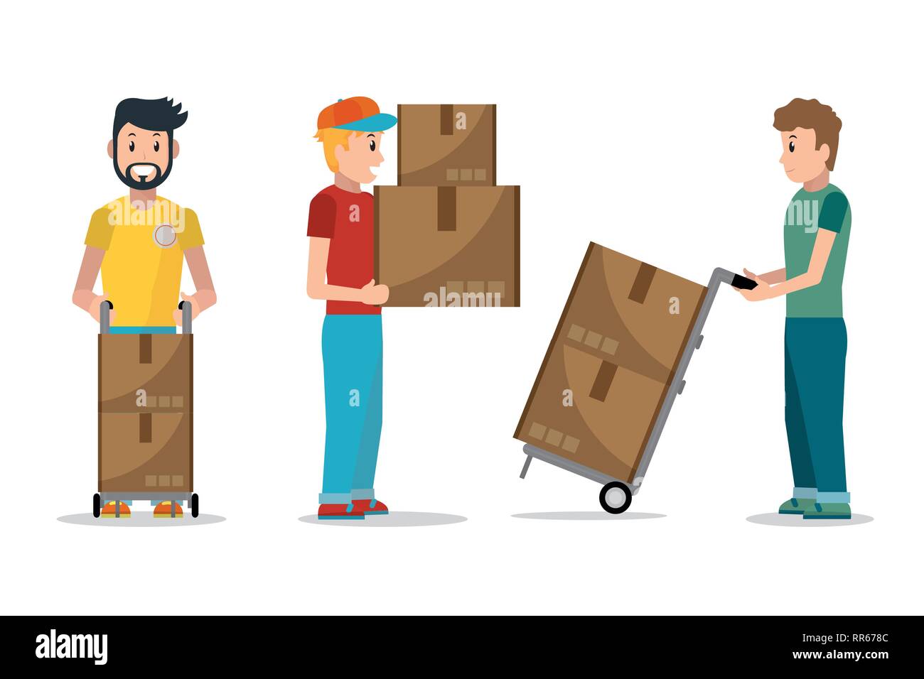 delivery service cartoon Stock Vector Image & Art - Alamy