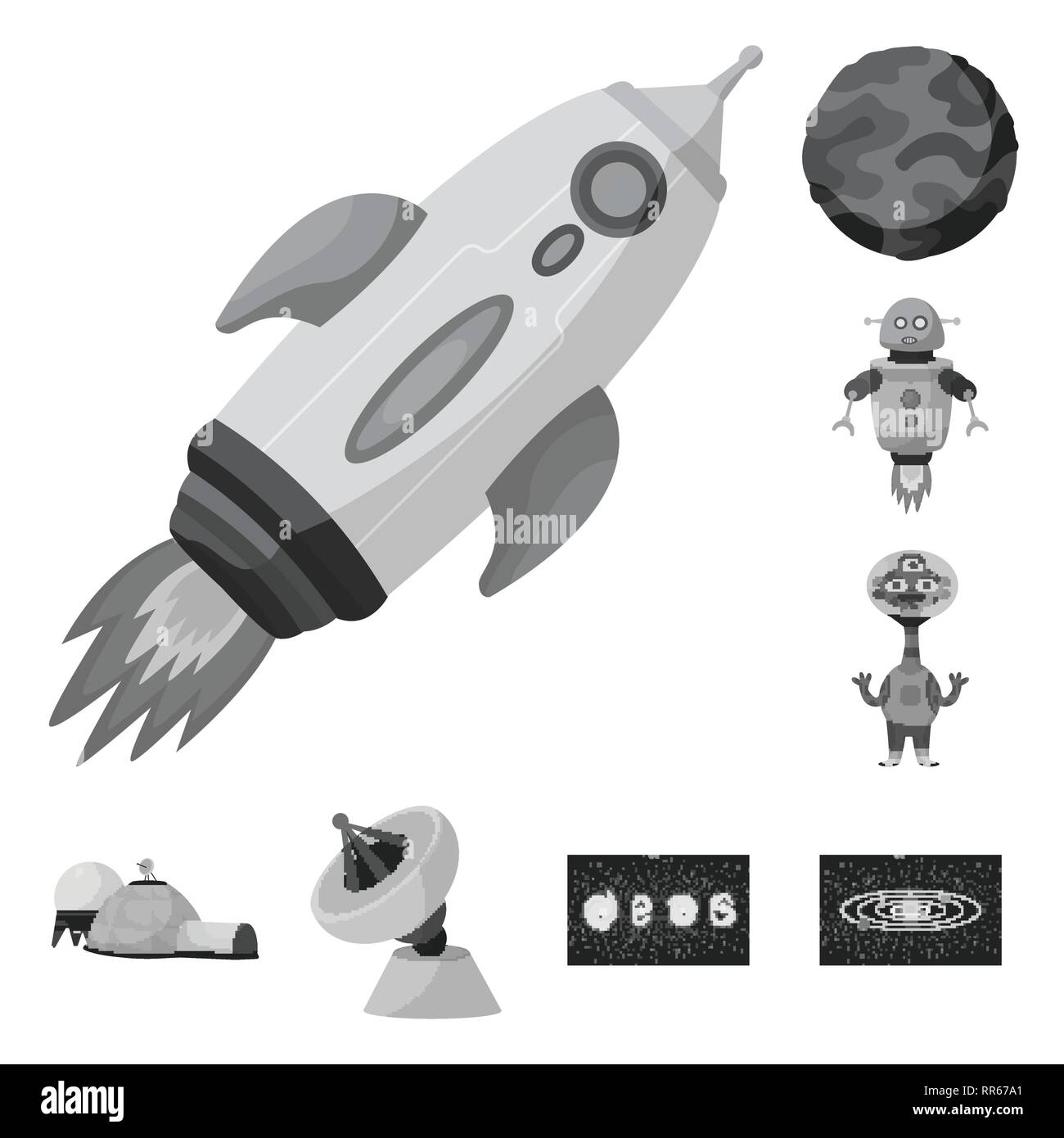 rocket,planet,robot,alien,base,antenna,constellation,launch,mars ...