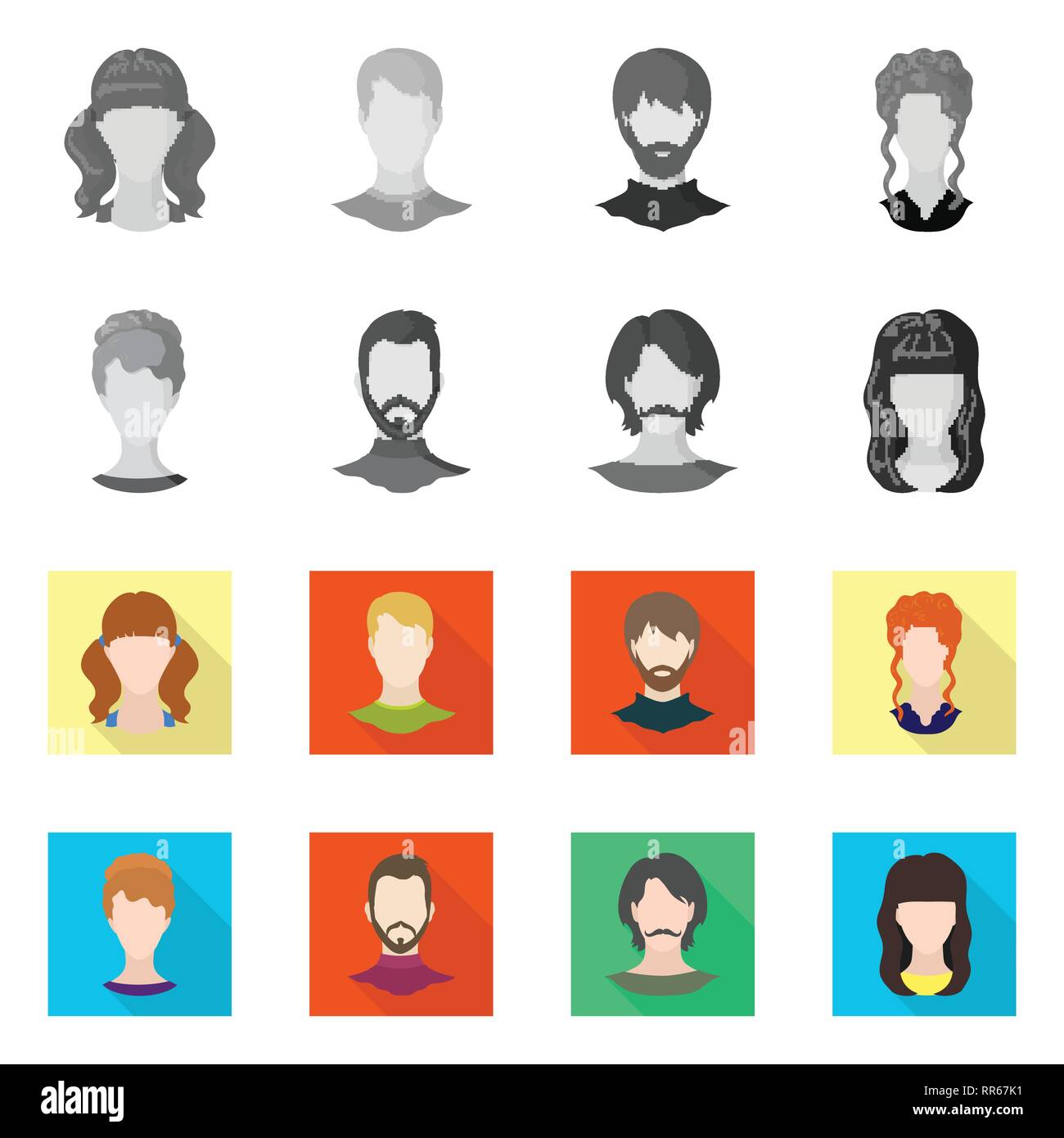 Vector illustration of professional and photo symbol. Set of ...