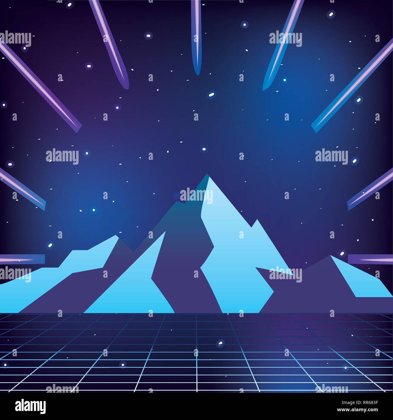 mountain landscape retro Stock Vector Image & Art - Alamy