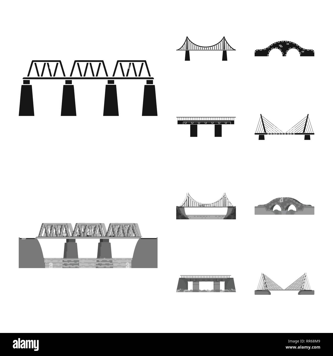 Vector design of connection and design icon. Collection of connection and side stock vector ...