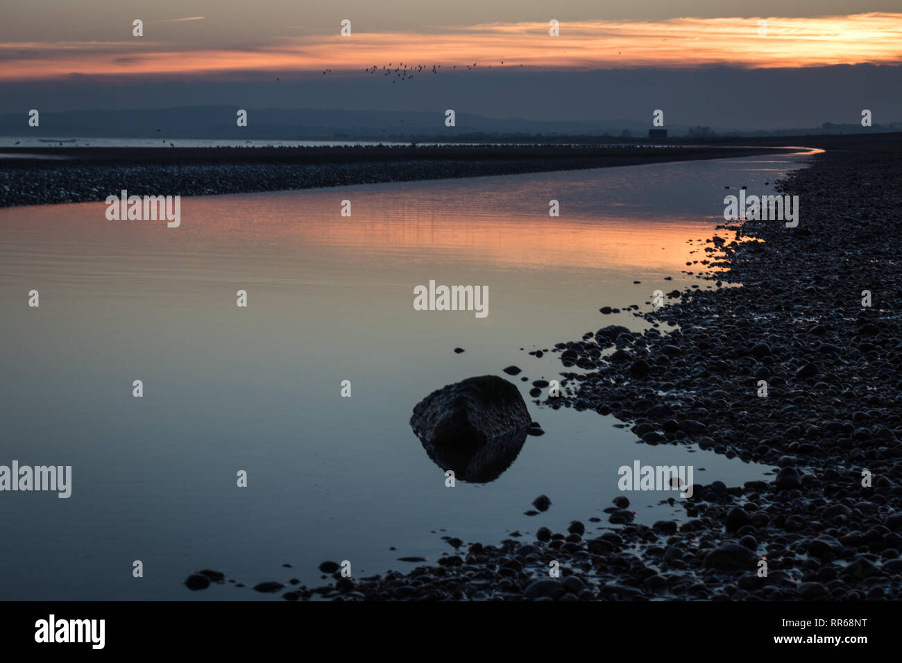 Sunset at Rye Harbour Stock Photo - Alamy