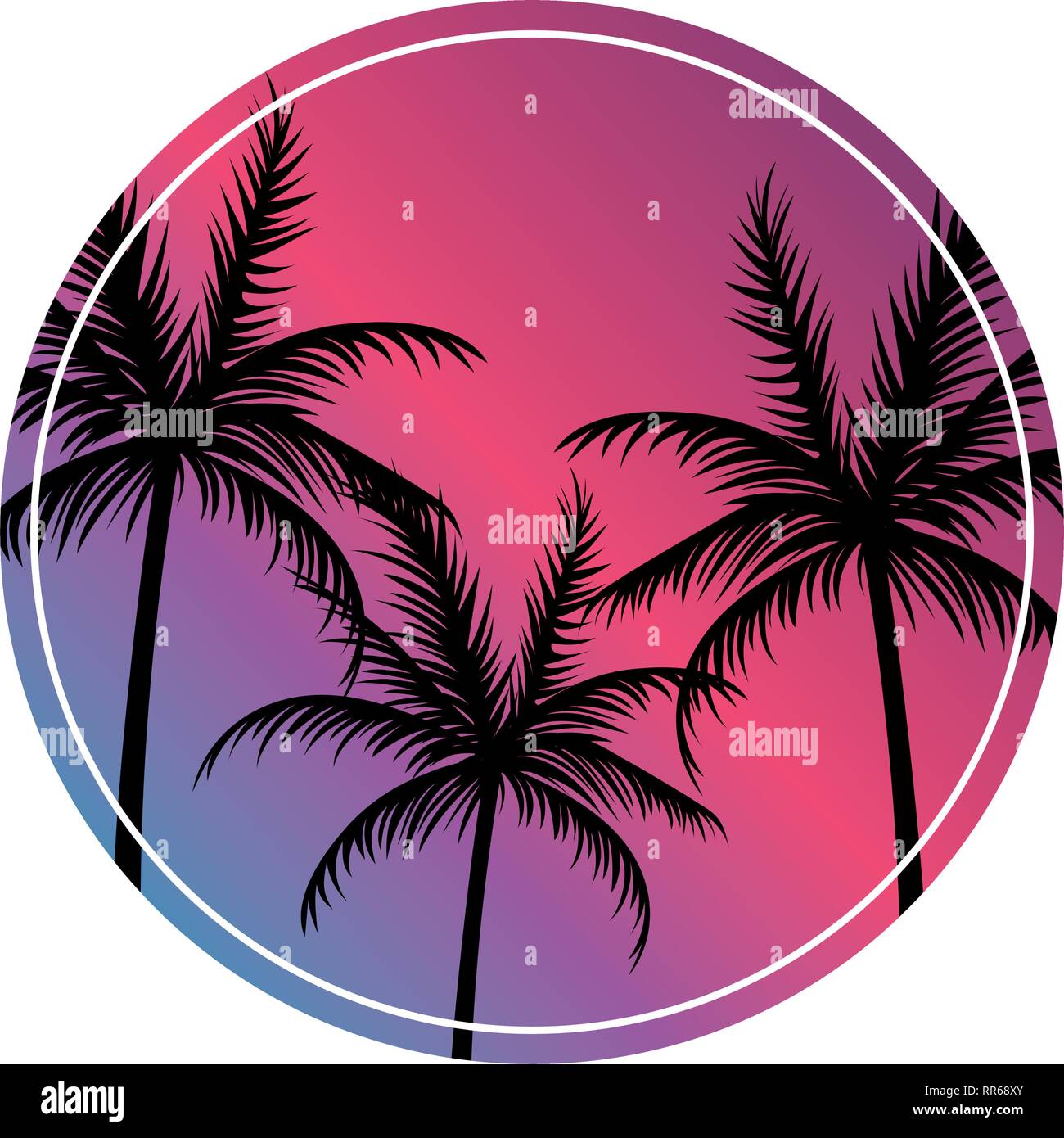 beach landscape retro Stock Vector Image & Art - Alamy