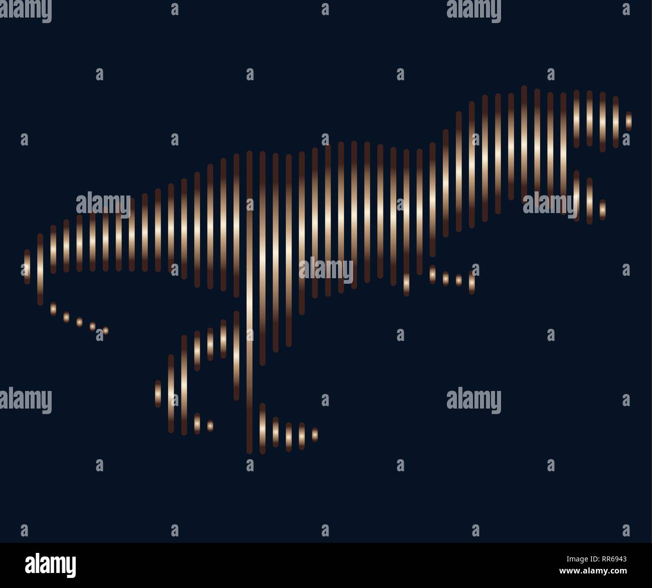 The linear illustration of a dinosaur. Logo Stock Vector Image & Art ...