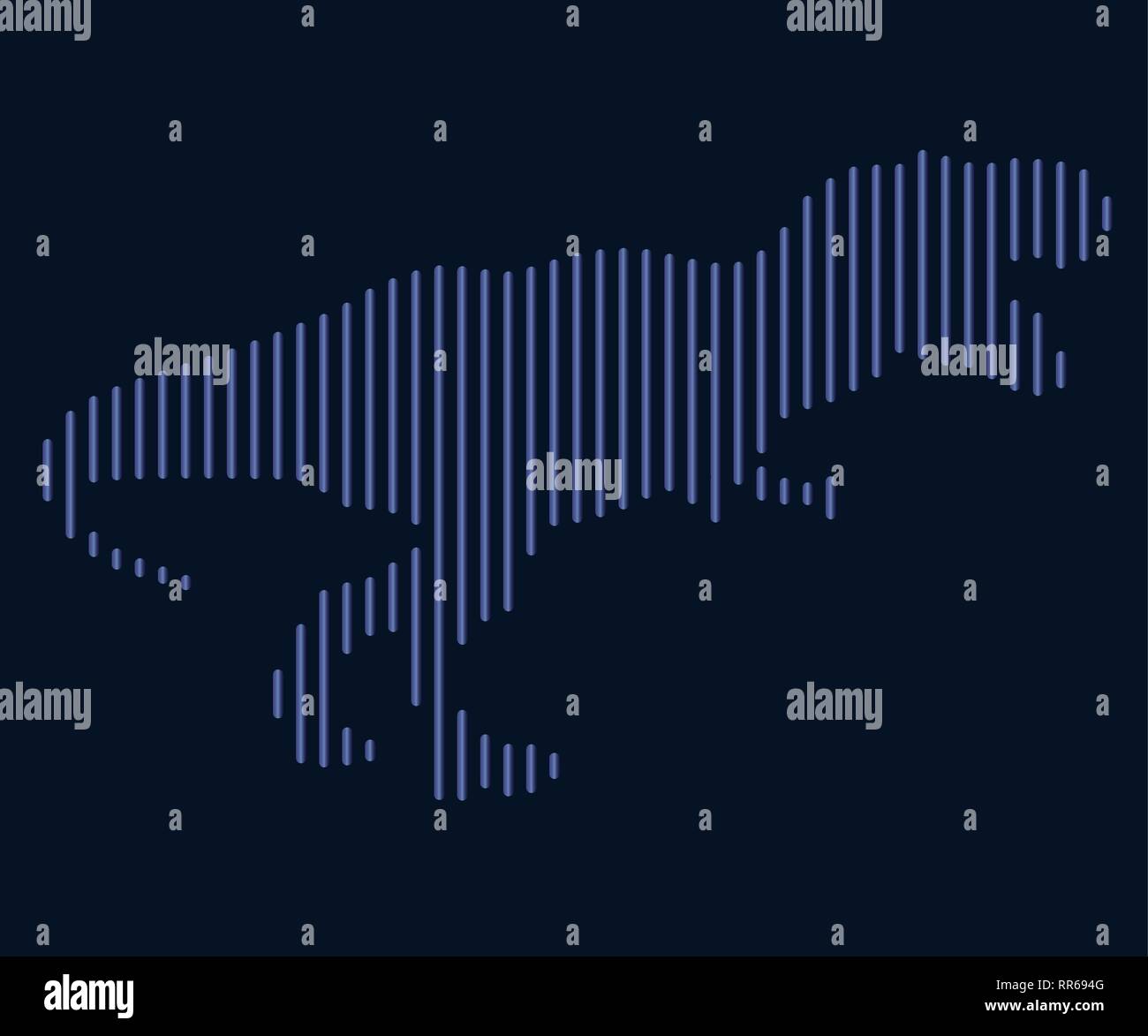 The linear illustration of a dinosaur. Logo Stock Vector Image & Art ...