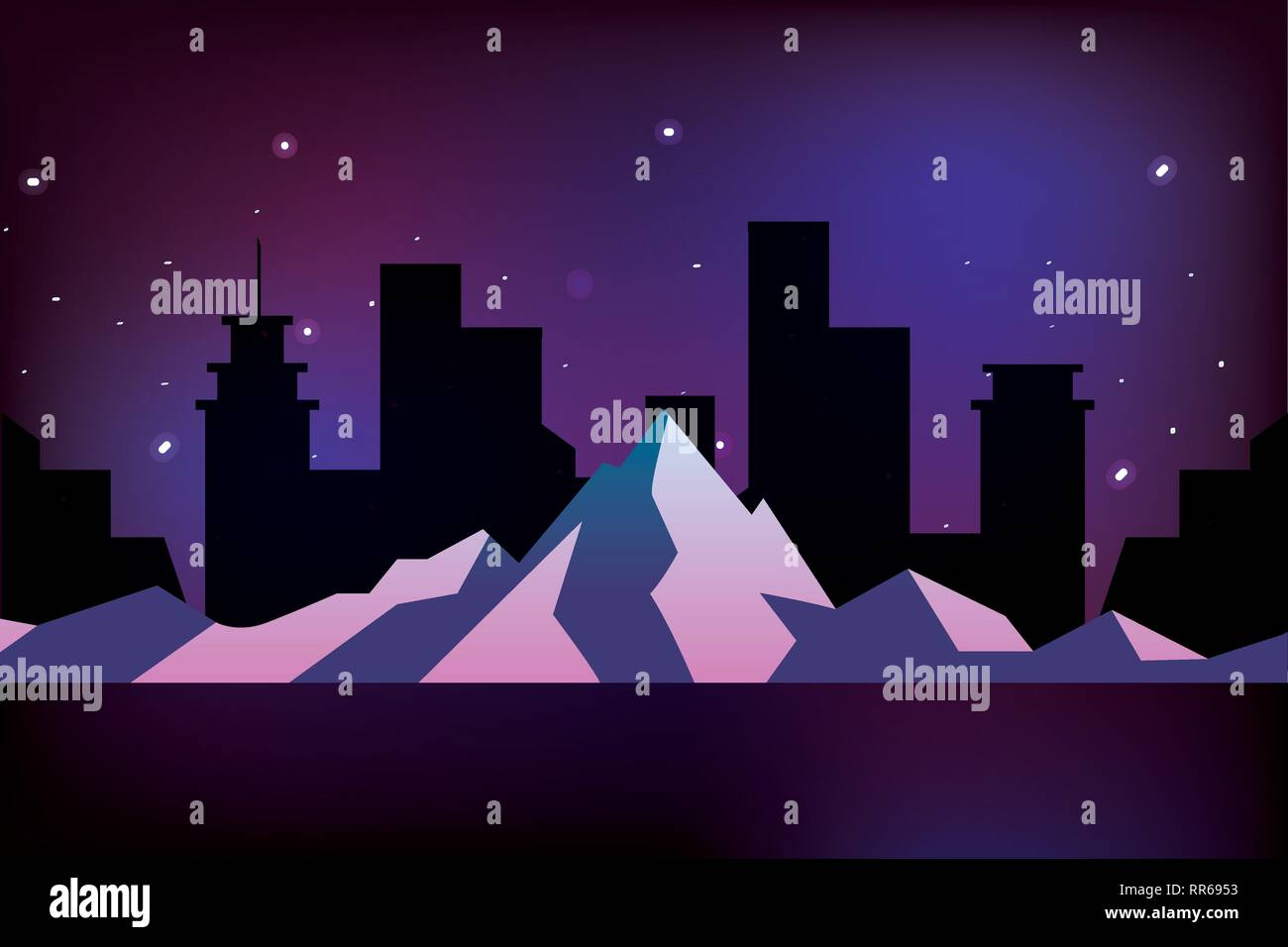 mountain landscape retro Stock Vector Image & Art - Alamy