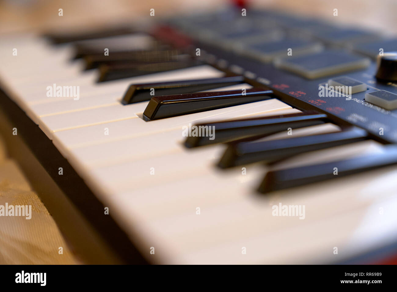 Electronic digital piano keyboard in a concert Stock Photo - Alamy