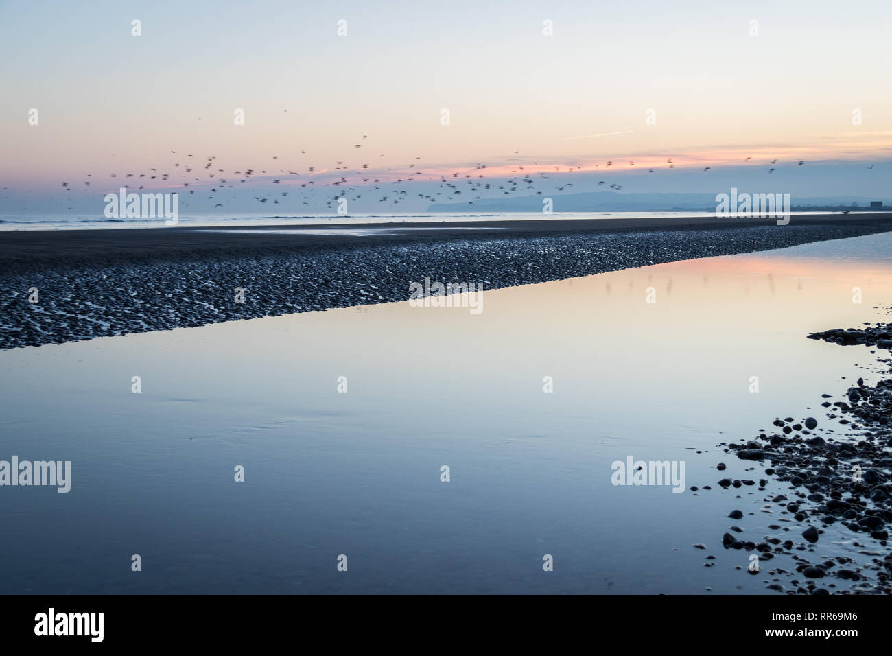 Sunset at Rye Harbour Stock Photo - Alamy