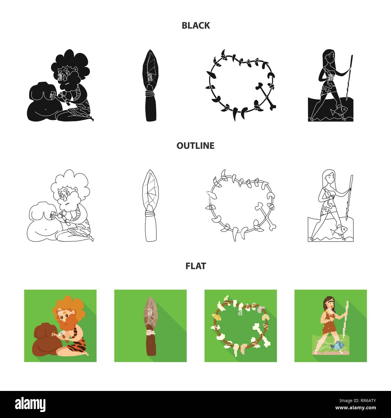 man,arrow,necklace,woman,primeval,spear,bone,neanderthal,engraves ...