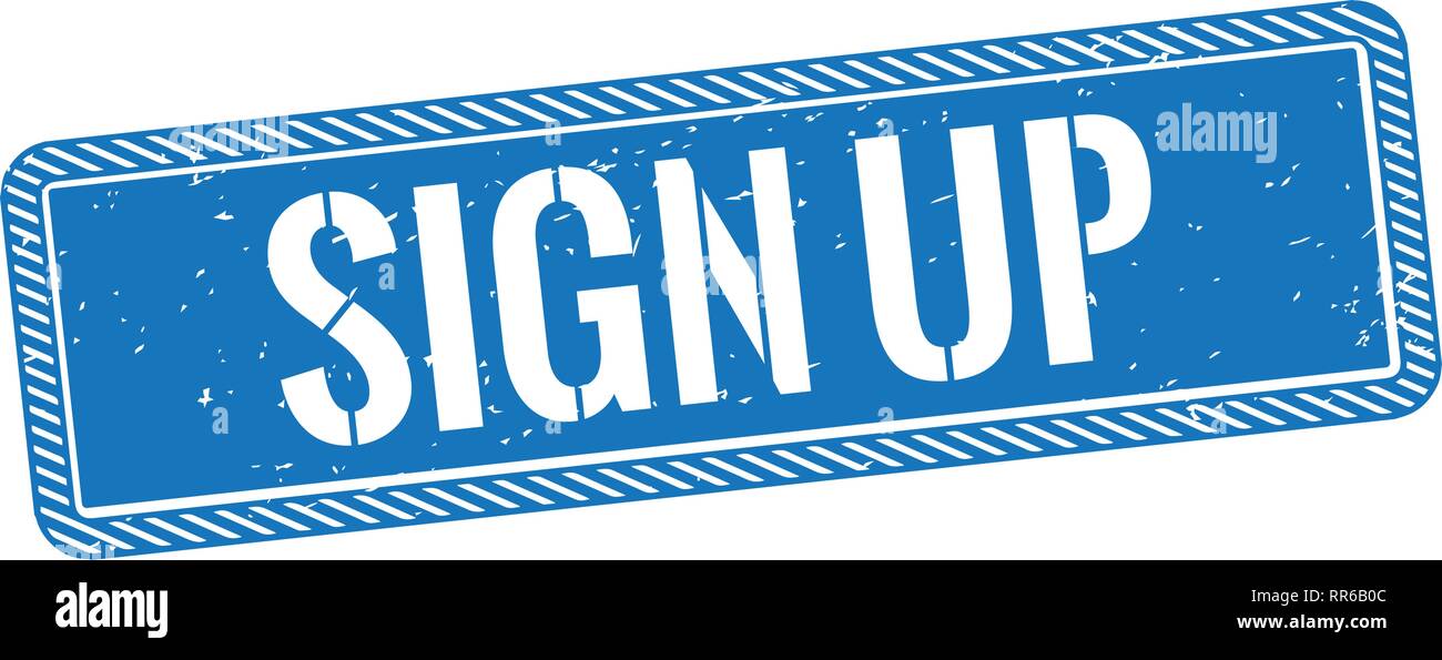 Sign up square grunge Stock Vector Images - Alamy