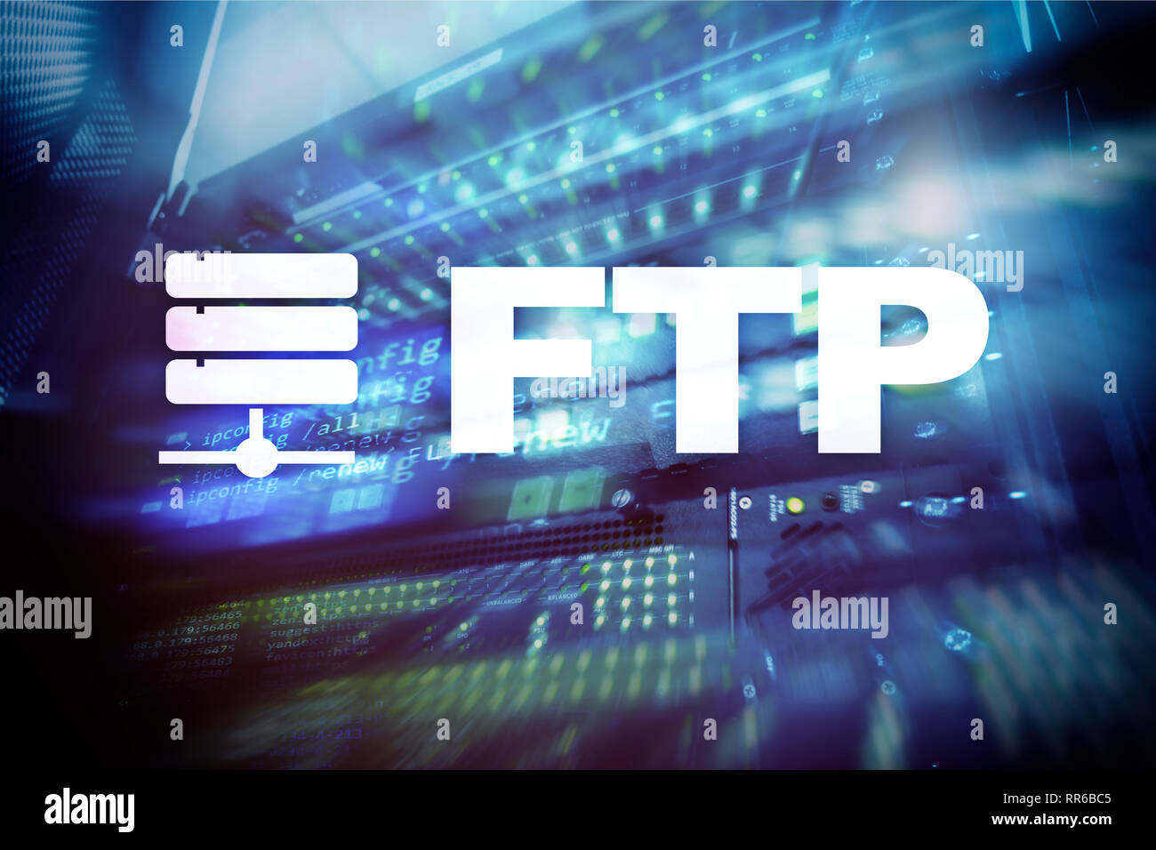 FTP - File transfer protocol. Internet and communication technology ...