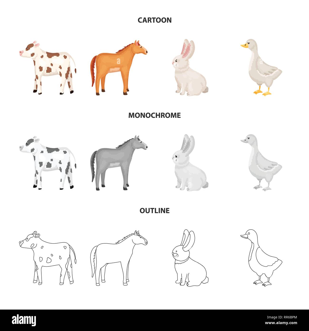 Rearing cattle Stock Vector Images - Alamy