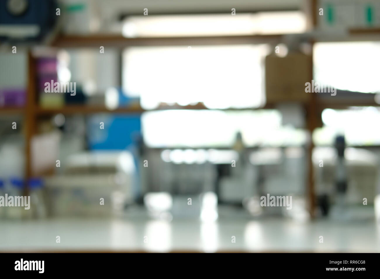 scientific biotechnology biiology lab laboratory. defocused blur ...