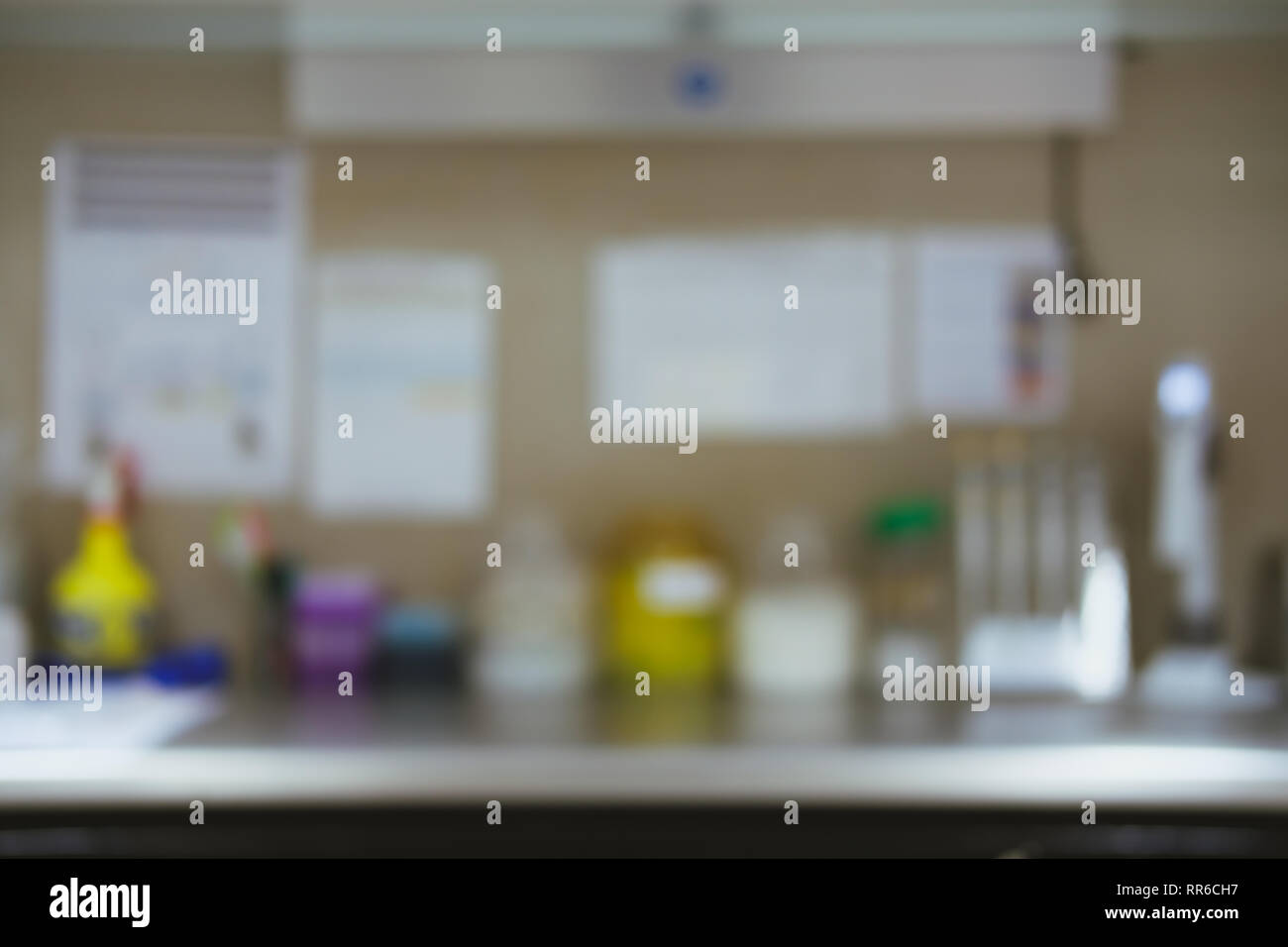 scientific biotechnology biiology lab laboratory. defocused blur ...