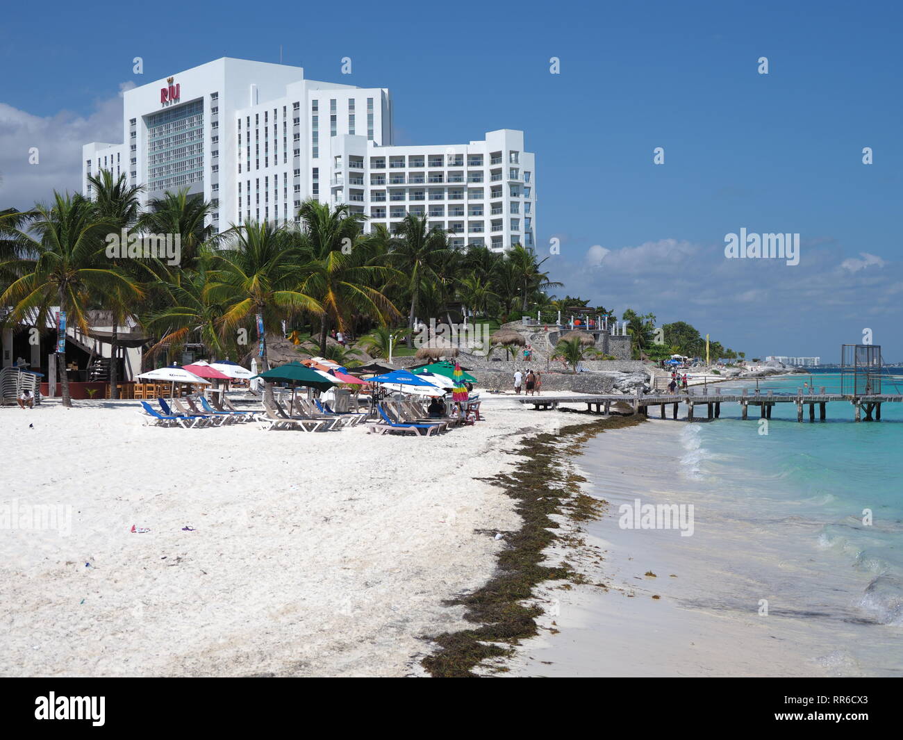 CANCUN, MEXICO NORTH AMERICA on MARCH 2018: White hotel buildings seen ...