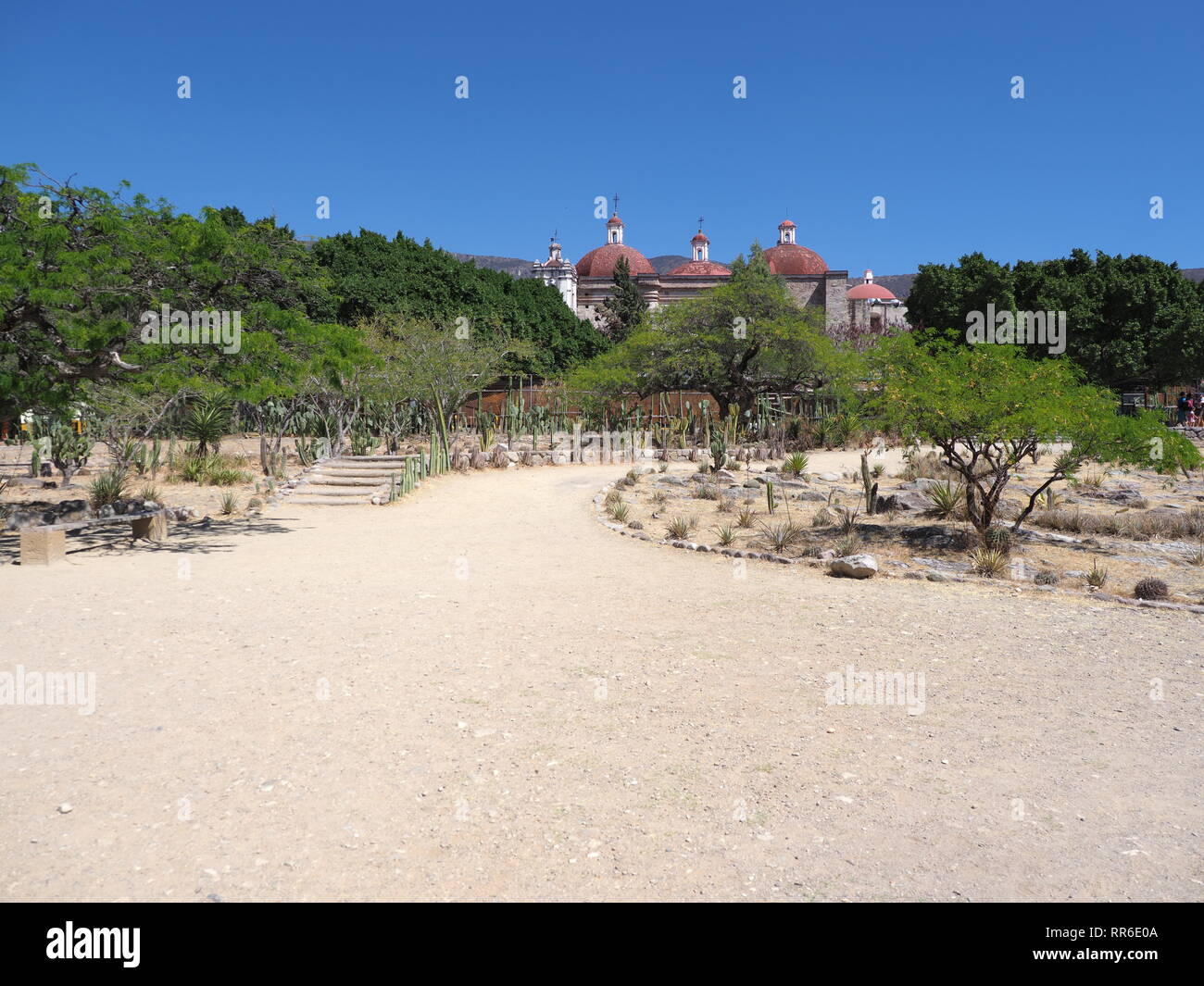 San Pedro church in Mitla city at archeological site of Zapotec culture ...